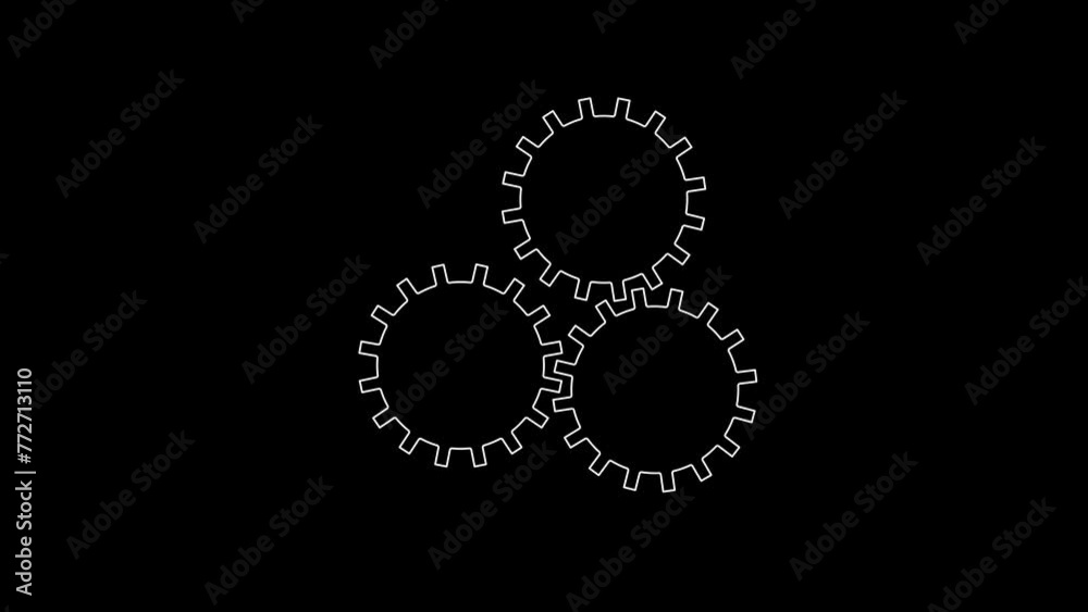 Rotating cog icon, Animated icon on transparent background,Spinning ...