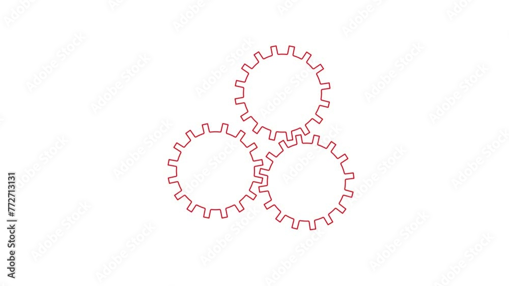 Rotating cog icon, Animated icon on transparent background,Spinning ...
