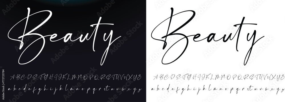 signature font alphabet vector illustration isolated Background Stock ...