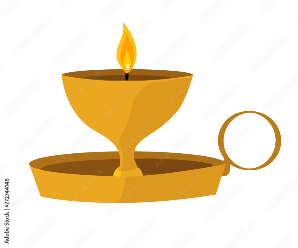 Vetor do Stock: arti diya icon, Pital diya icon, deepak, diwali brass ...