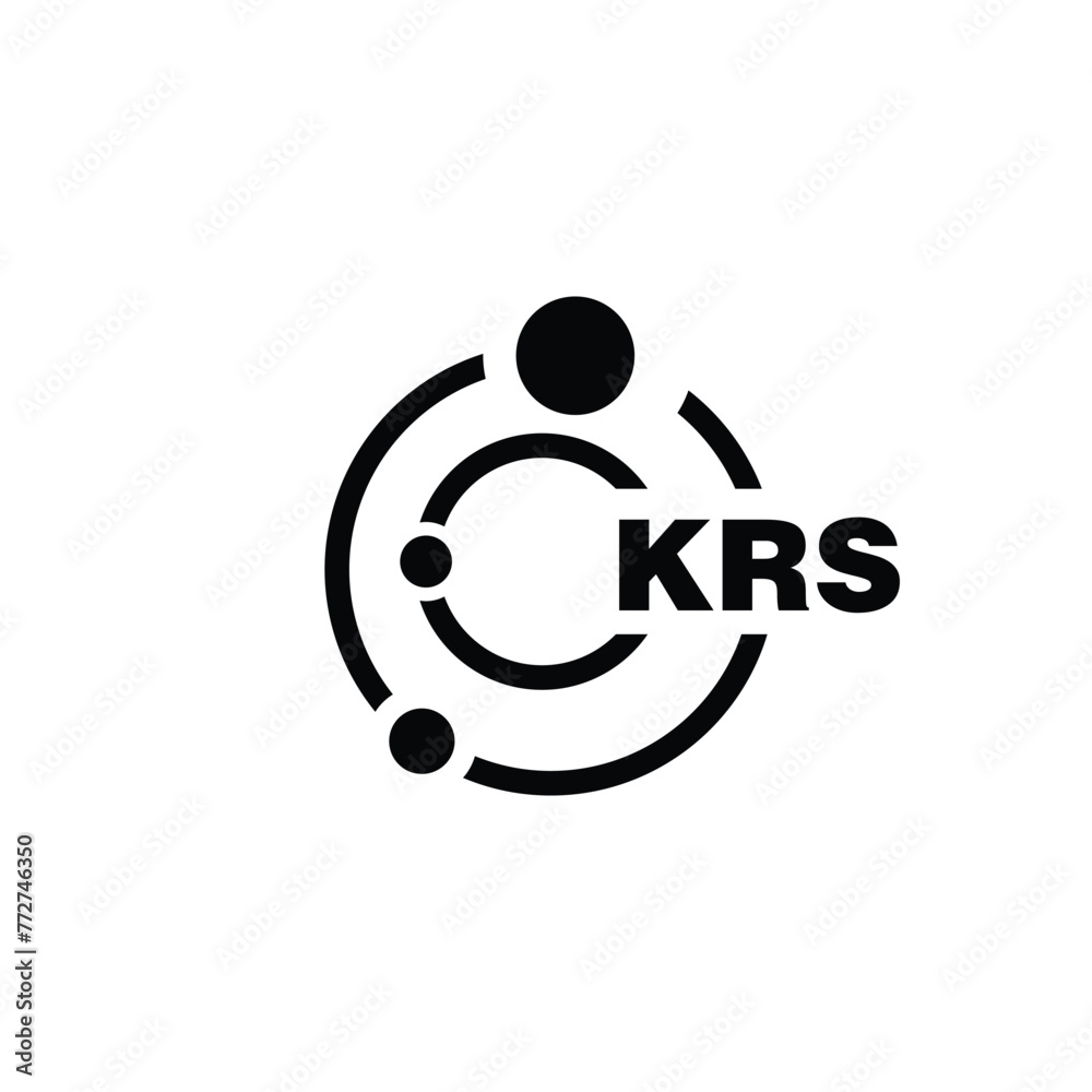 KRS letter logo design on white background. KRS logo. KRS creative ...