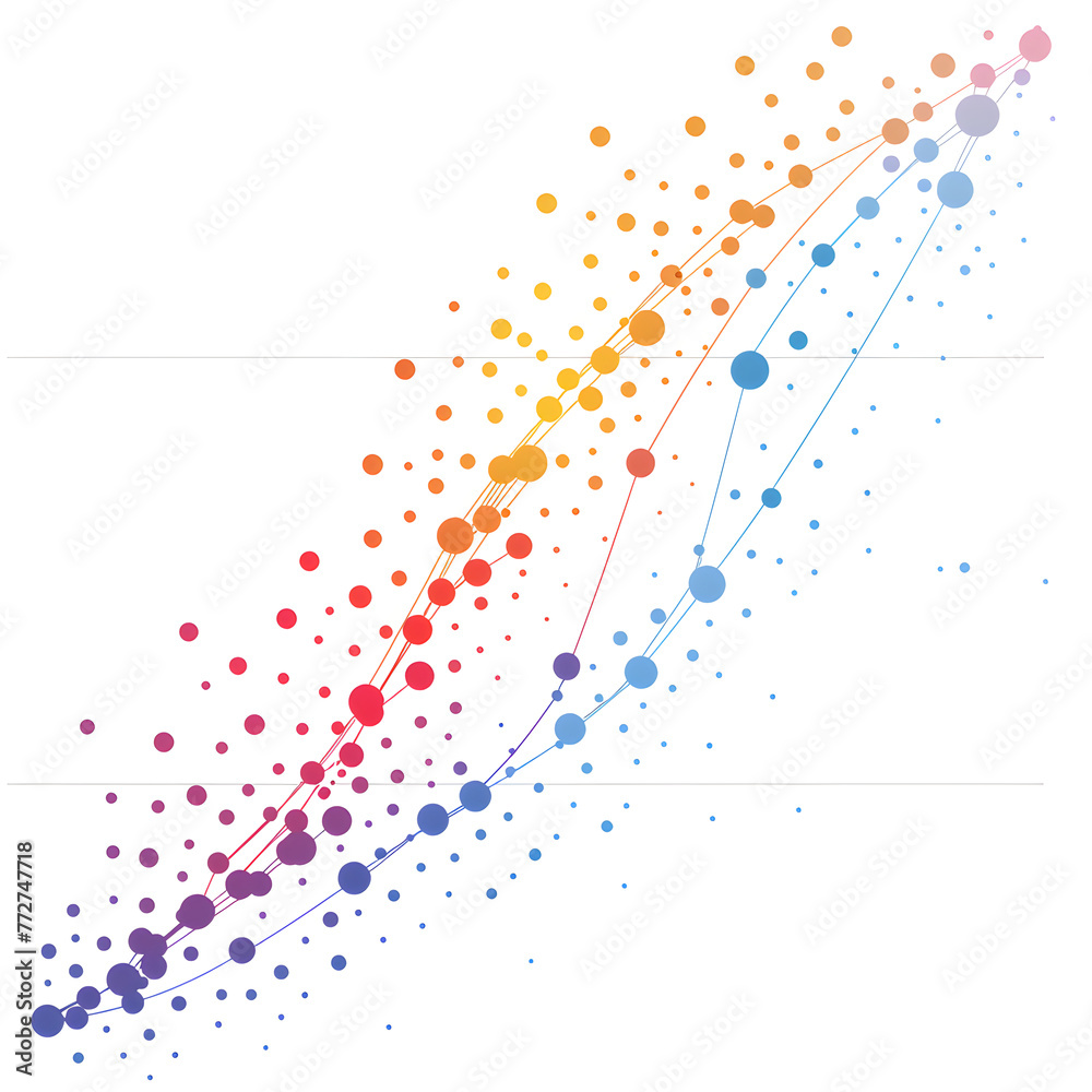 Illustrative Display of Linear Regression Analysis Method on a Scatter ...