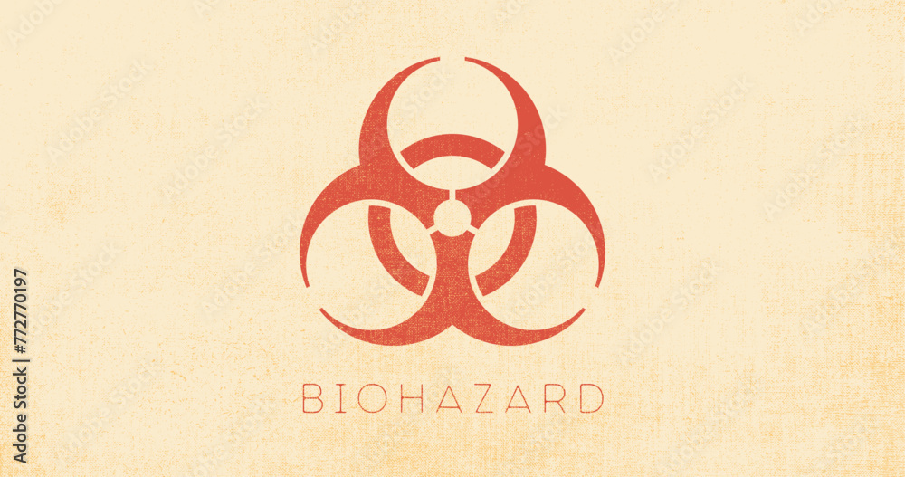 Biohazard symbol grunge rusty effect background vector illustration ...
