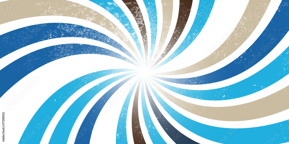 Carnival stripe rays background layout, retro spiral circus poster with ...