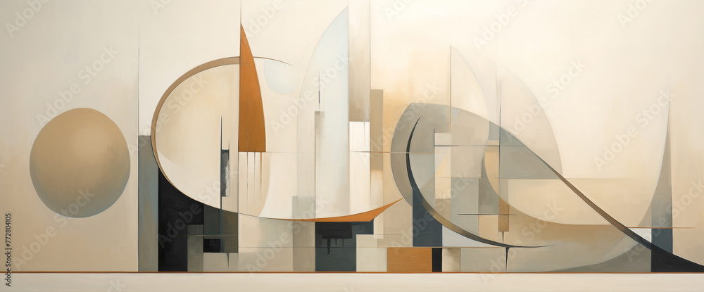 An abstract interpretation of market dynamics, featuring minimalist ...