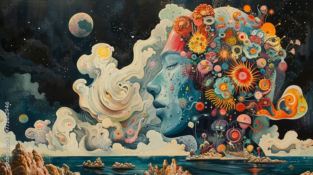 Produce an engaging and thought-provoking illustration depicting a ...