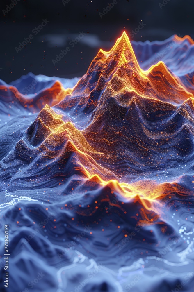 Explore innovative data visualization through a digital mountain ...