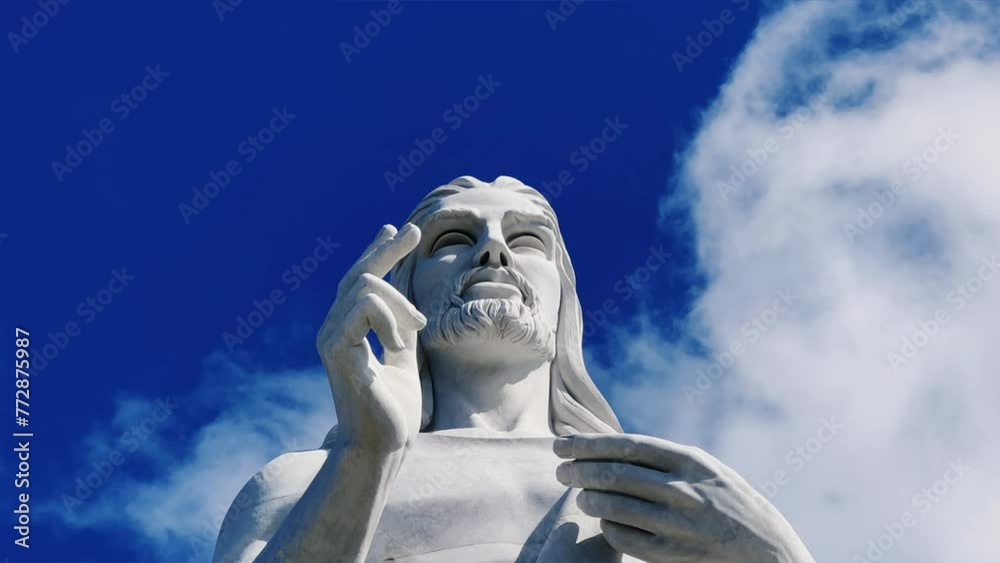 HAVANA, CUBA - DECEMBER 20, 2023: The Havana Christ. A large sculpture ...