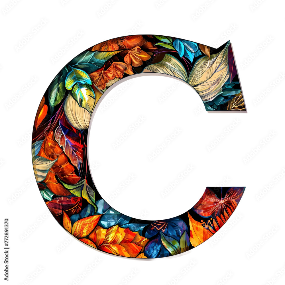 stylish Letter C - colorful letter shape English alphabet design on ...