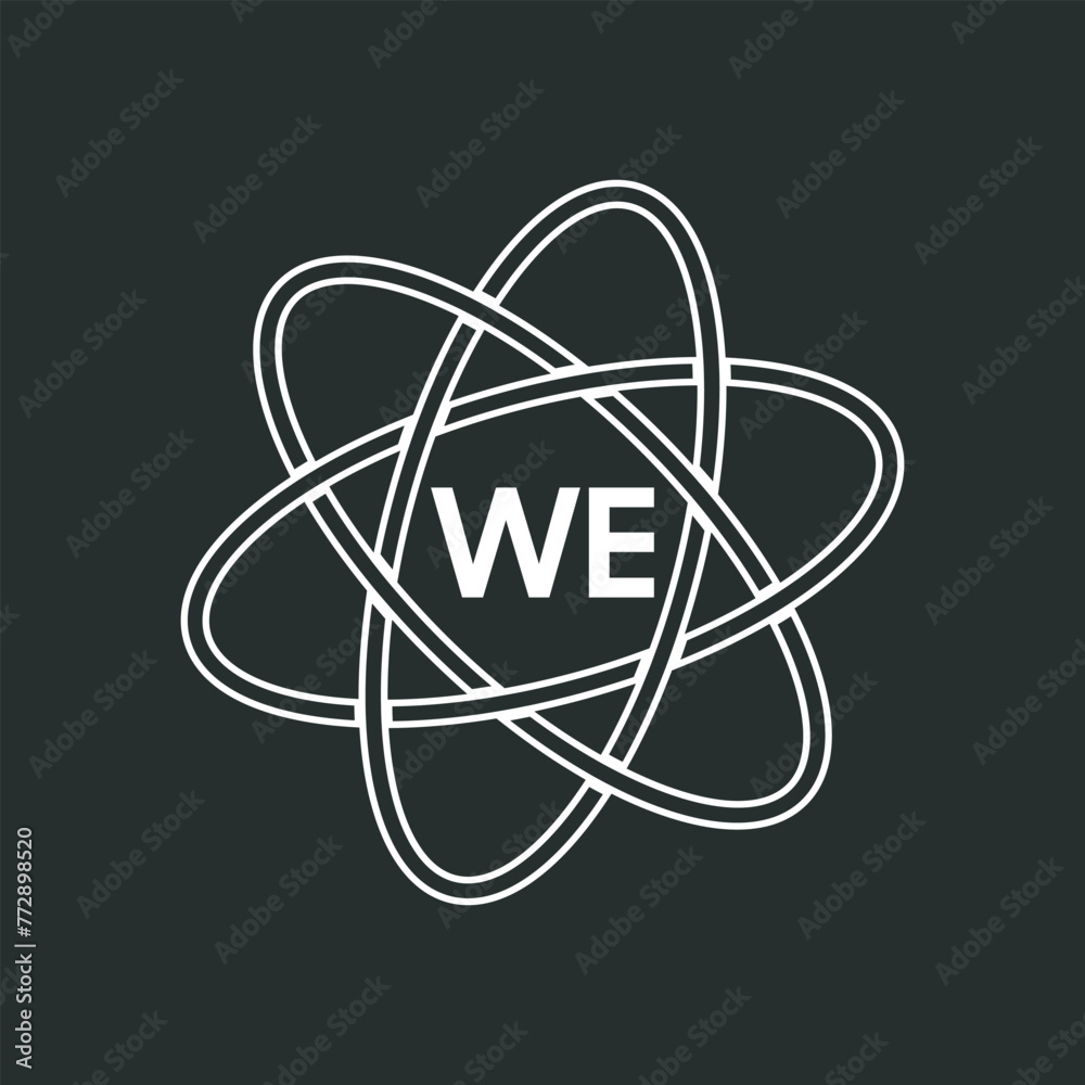 WE letter logo design on white background. WE logo. WE creative ...