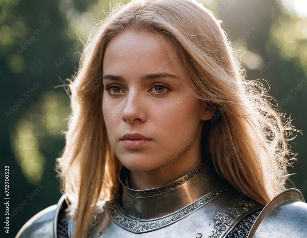 An Image Of A Long Haired Blonde Girl In Knightly Robes Generation Of