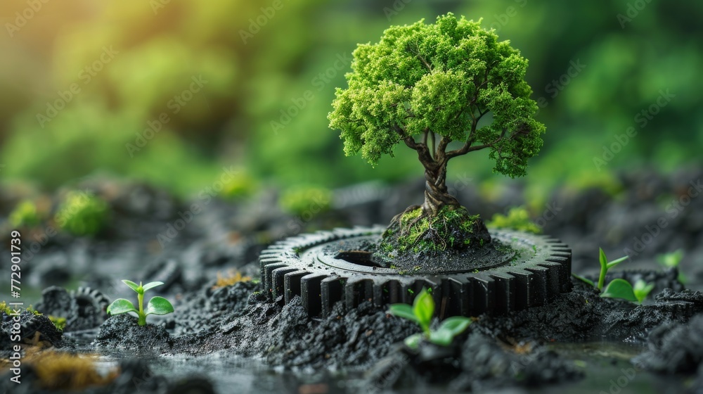 The concept of green industry or smart manufacturing is illustrated by ...