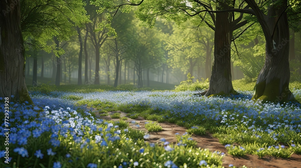 Deaf forest. Tree, earth, clearing, firewood, edge, pine needles, grove ...