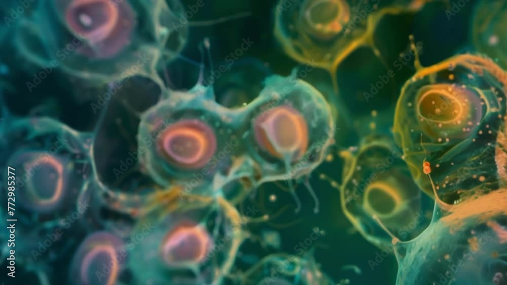 An image of a group of Entamoeba histolytica a parasitic amoeba that ...