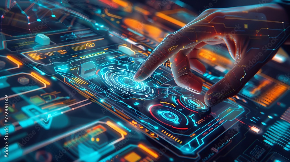 the potential of user interface (UI) design in creating intuitive digital experiences. Stock ...