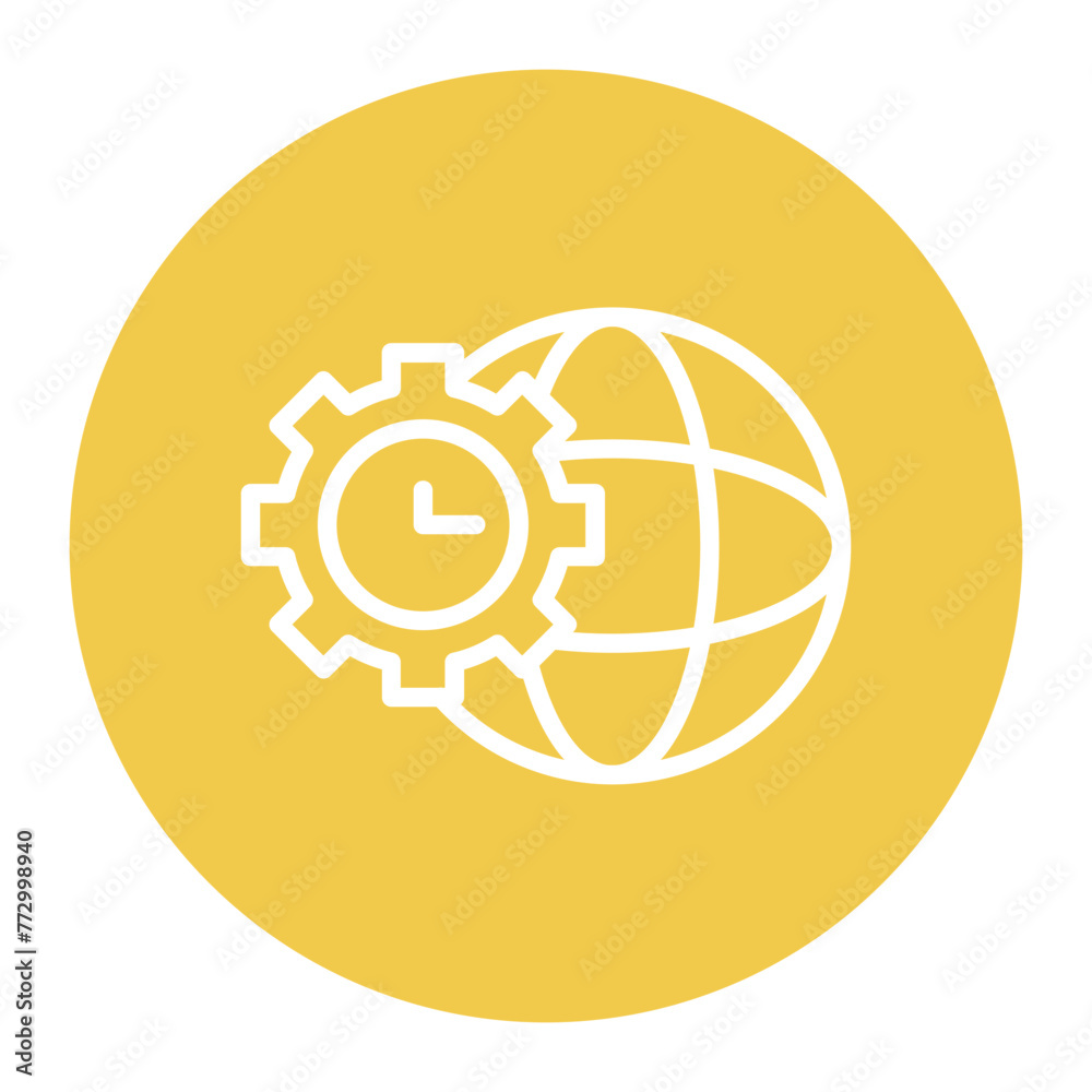 Time Zone Management icon vector image. Can be used for Remote Working ...