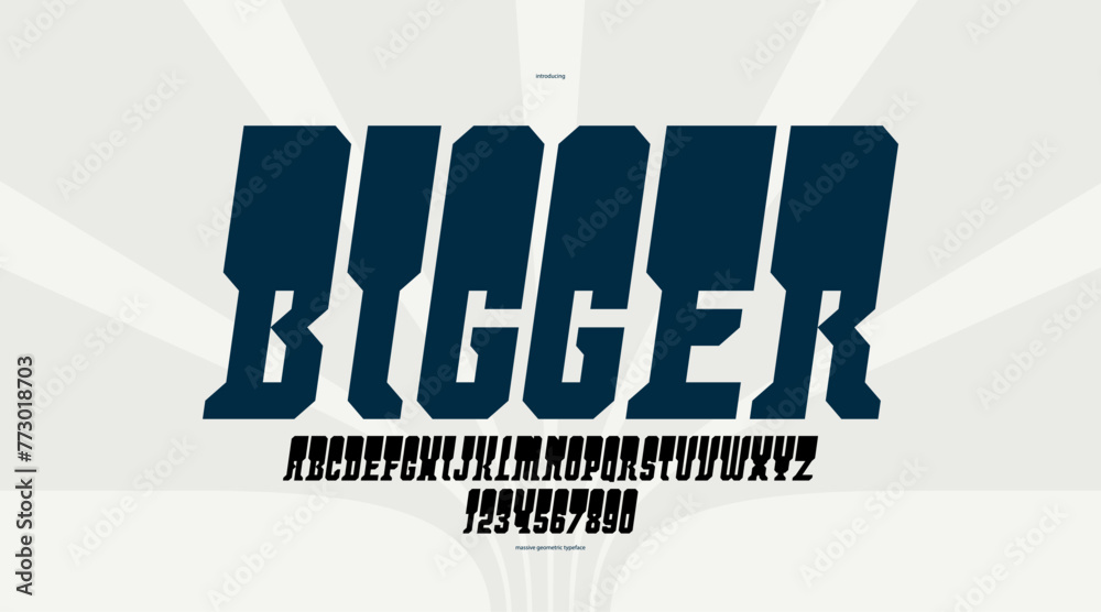 Vetor de Geometric bold and strong vector font for logos and emblems ...