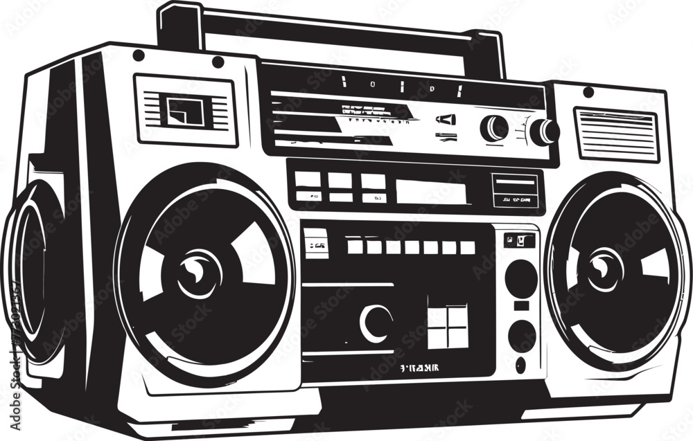 Boombox Blast Style Logo Graphics Hip Hop Harmony Hip Hop Boombox ...