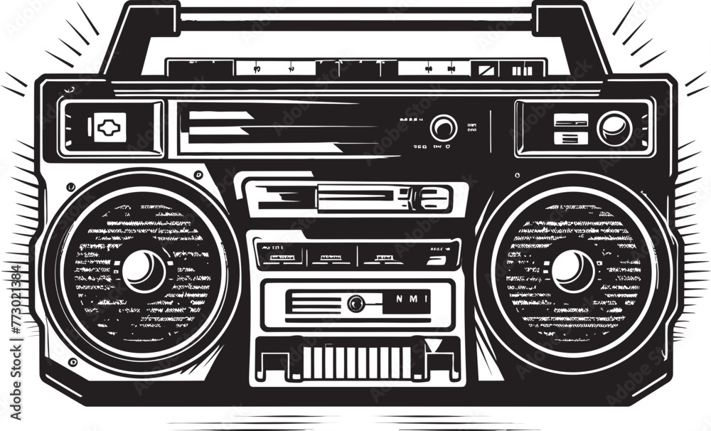 Retro Rhythm Hip Hop Logo Design Beat Breakers Vector Iconic Symbol ...