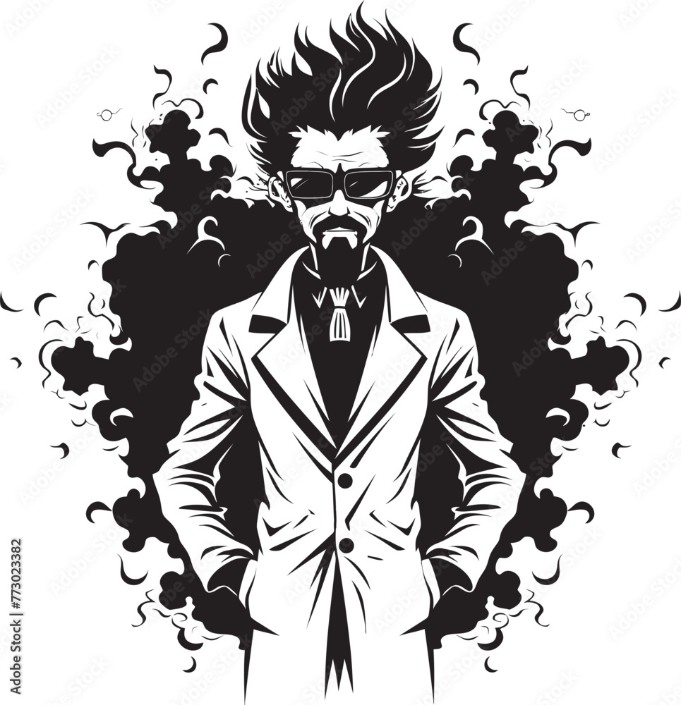 Laboratory Lunatics Mad Scientist Logo Icon Techno Wizardry Vector ...