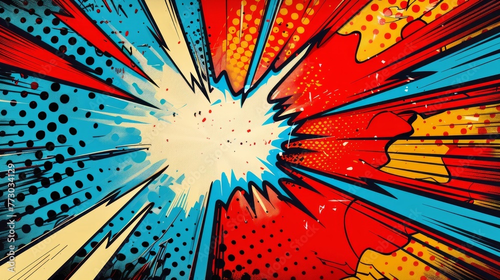 Comic Book Versus Template Background Classic Pop Art Style Superhero