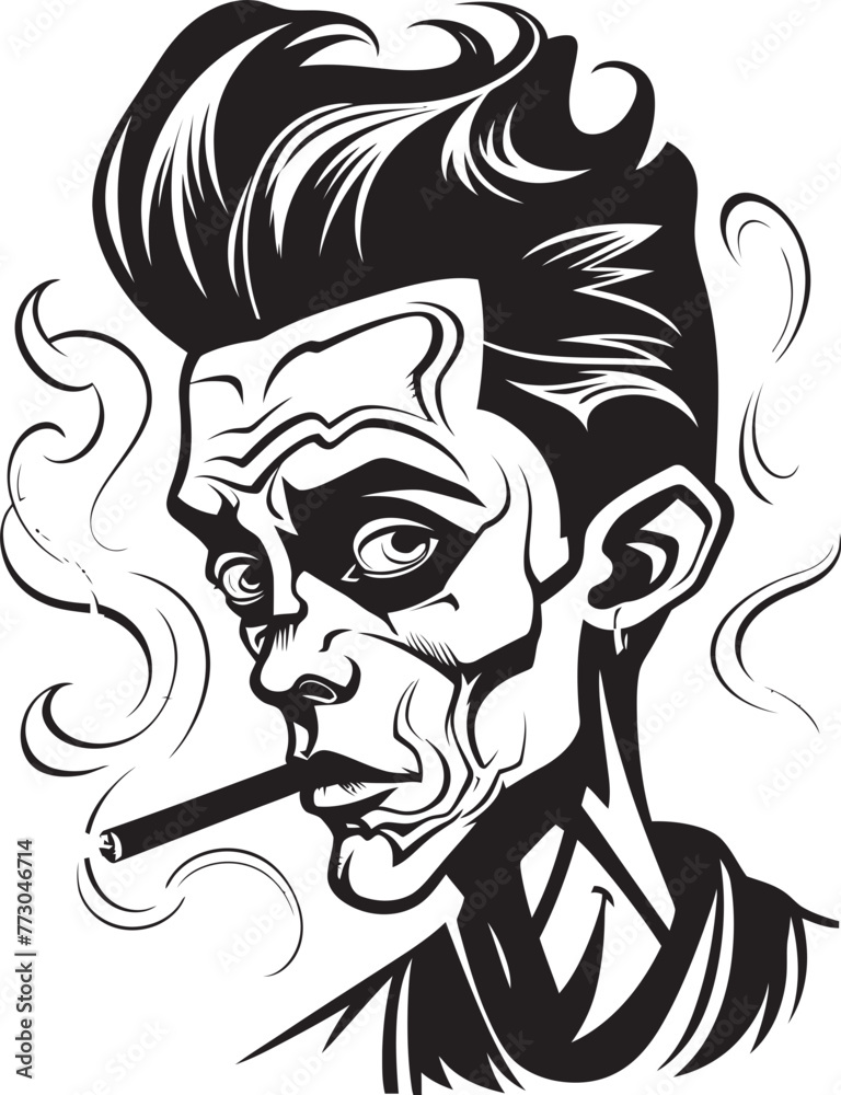 Stylish Stogie Cartoon Guy with a Cigar in Style Dapper Drew Suave ...
