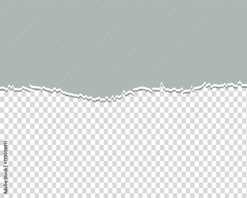 gree torn paper background, torn paper sheet realistic background. Torn ...