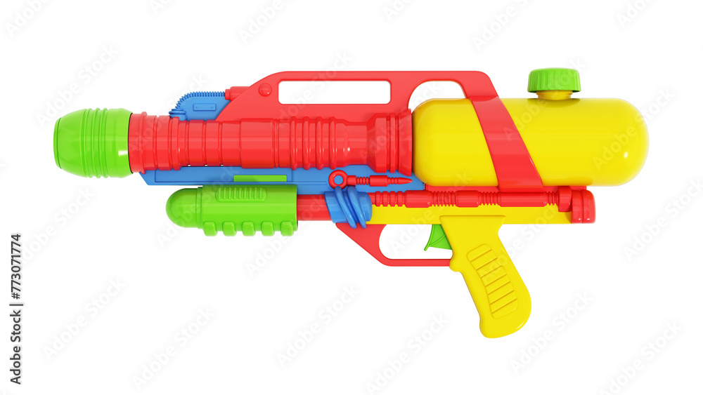 Watergun isolated on transparent background. 3D illustration Stock ...