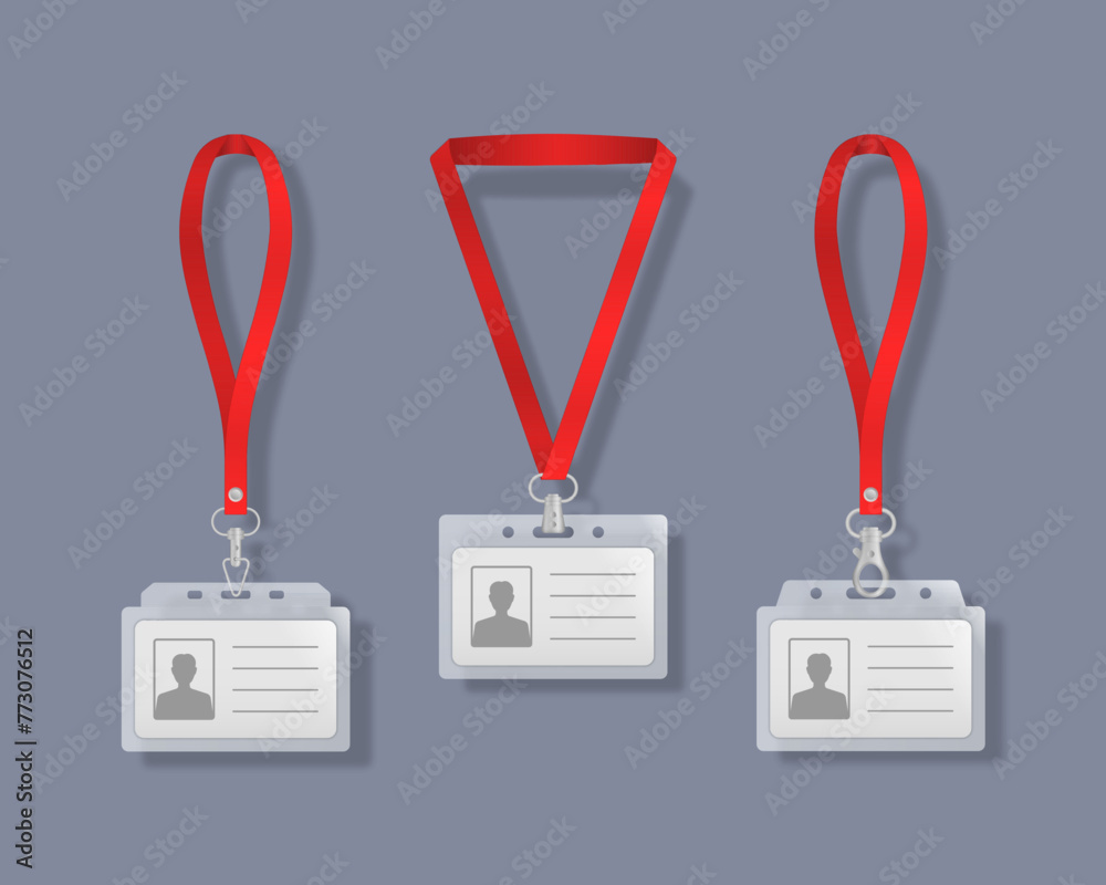 Corporate card key, personal security badge, press event pass template ...