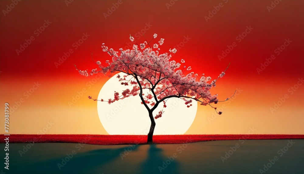tree in the sunset wallpaper national landscape sky vector art ...