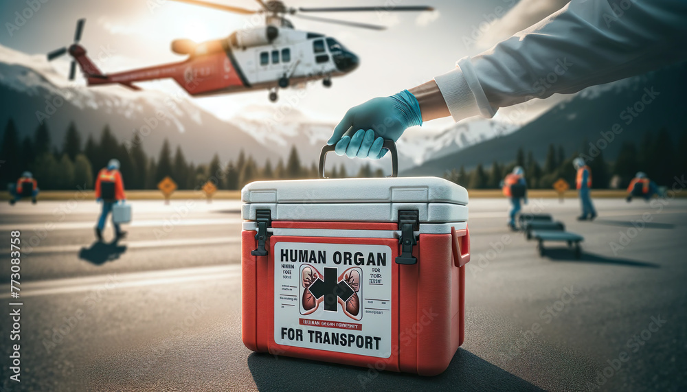 An urgent and life-saving human organ transport is efficiently ...