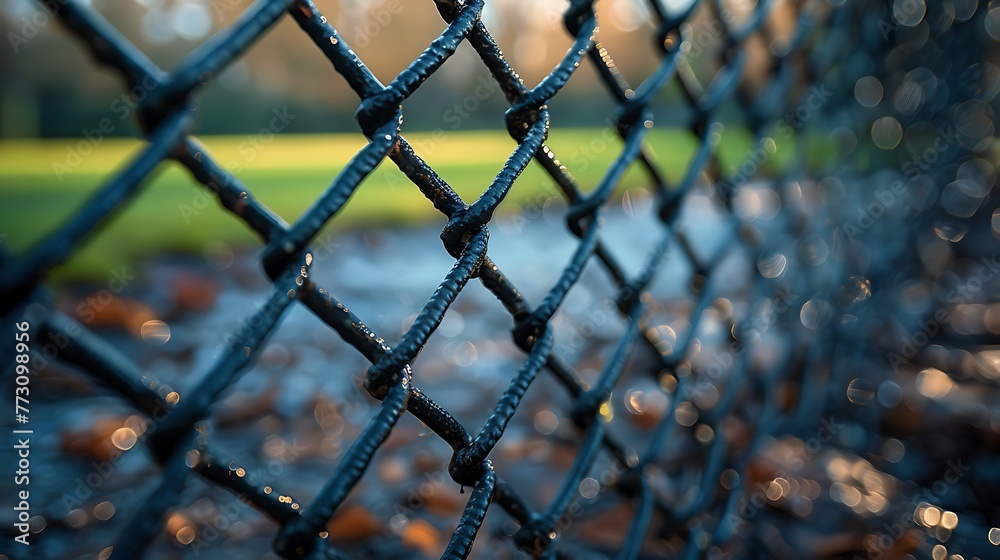 Get up close and personal with the intricate weave of a cricket net ...