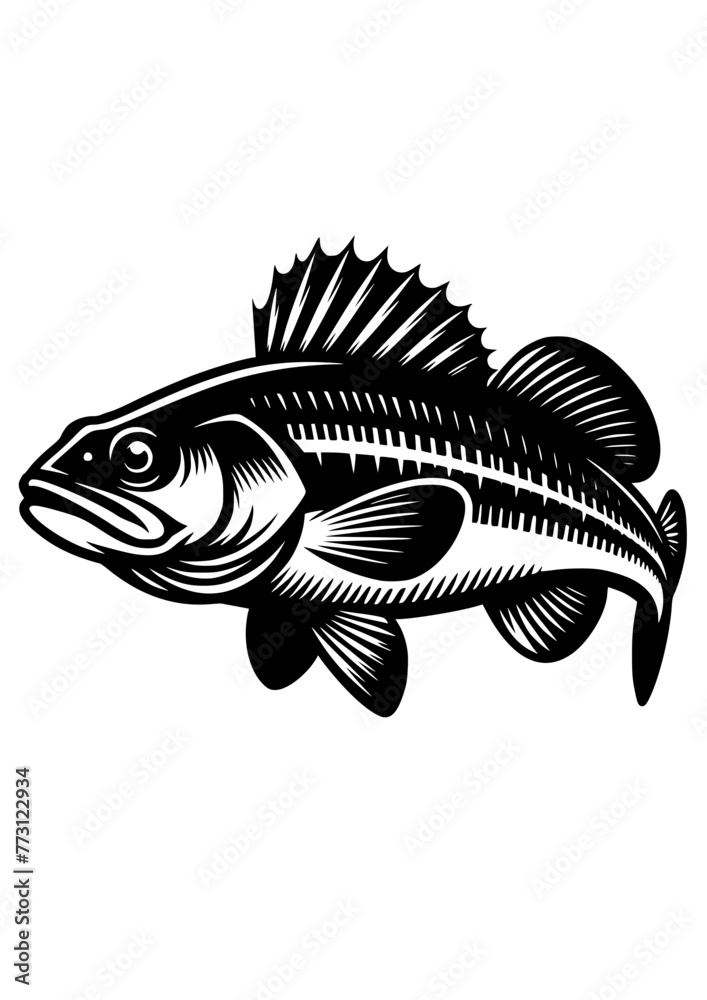 Vetor de Walleye Fish SVG, Walleye PNG, Walleye Silhouette, Walleye ...