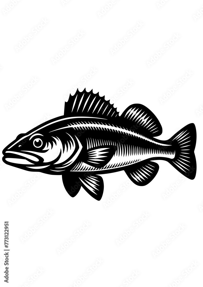 Walleye Fish SVG, Walleye PNG, Walleye Silhouette, Walleye Fishing SVG ...