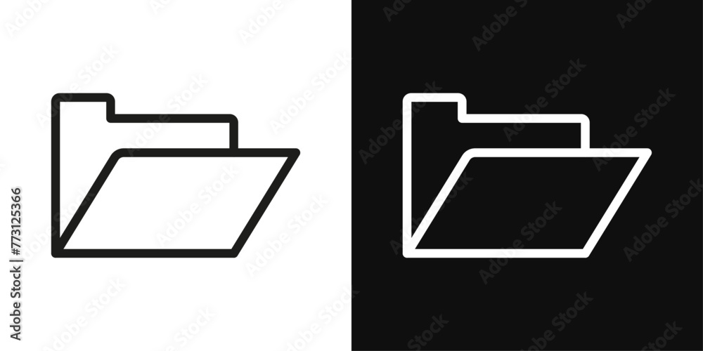 Digital Folder and File Icon Set. Document Organization and Storage ...