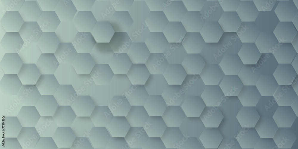 Abstract hexagon digital light blue geometric shape vector technology ...
