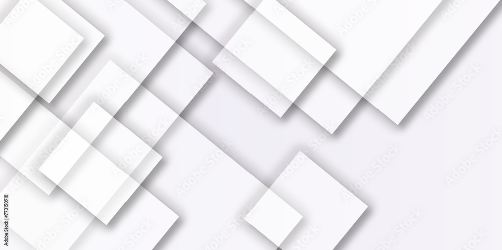 Abstract white background design with layers of textured white ...
