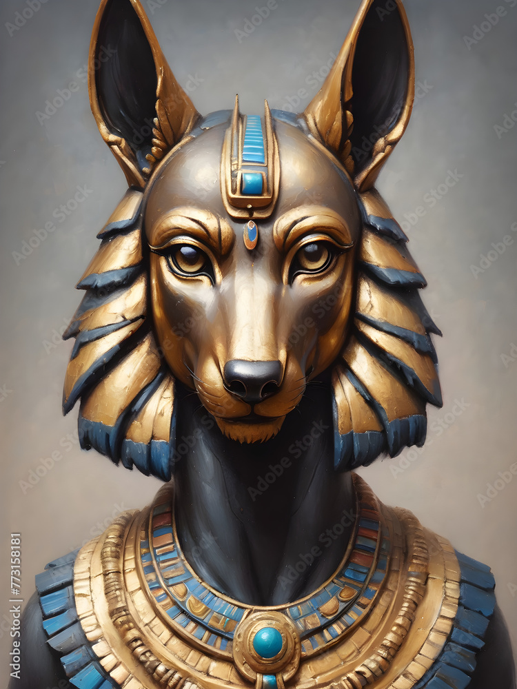 Imagine an ancient Egyptian deity monument featuring various animals ...