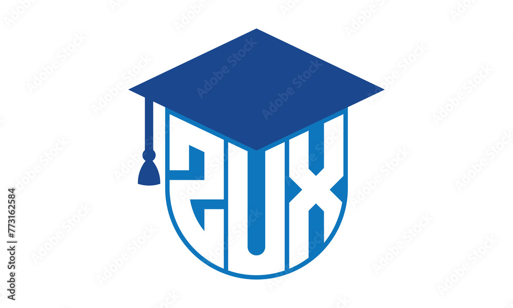 ZUX initial letter academic logo design vector template. school college ...