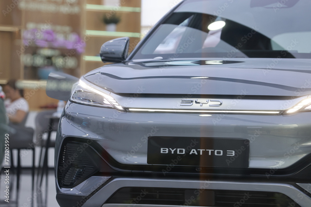 Hong Kong -March 29 2024: BYD auto showroom in Kowloon bay, Hong kong ...