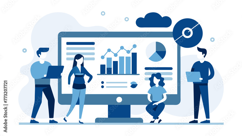 Analyzing the Landscape, Business Intelligence in Action Stock ...