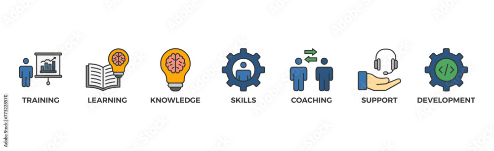 Capacity building banner web icon vector illustration concept with an ...