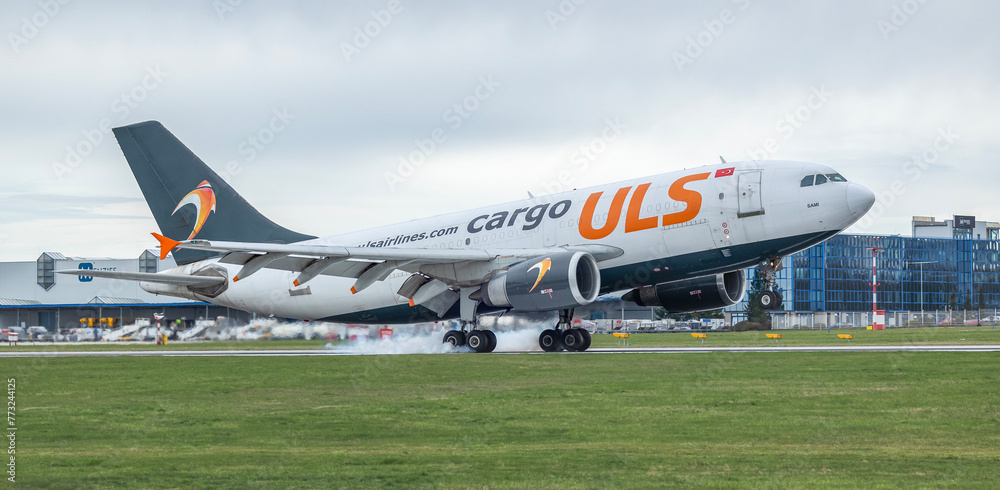 PRAGUE - March 29, 2024: ULS Airlines Cargo Airbus A310-308(F) REG:TC ...
