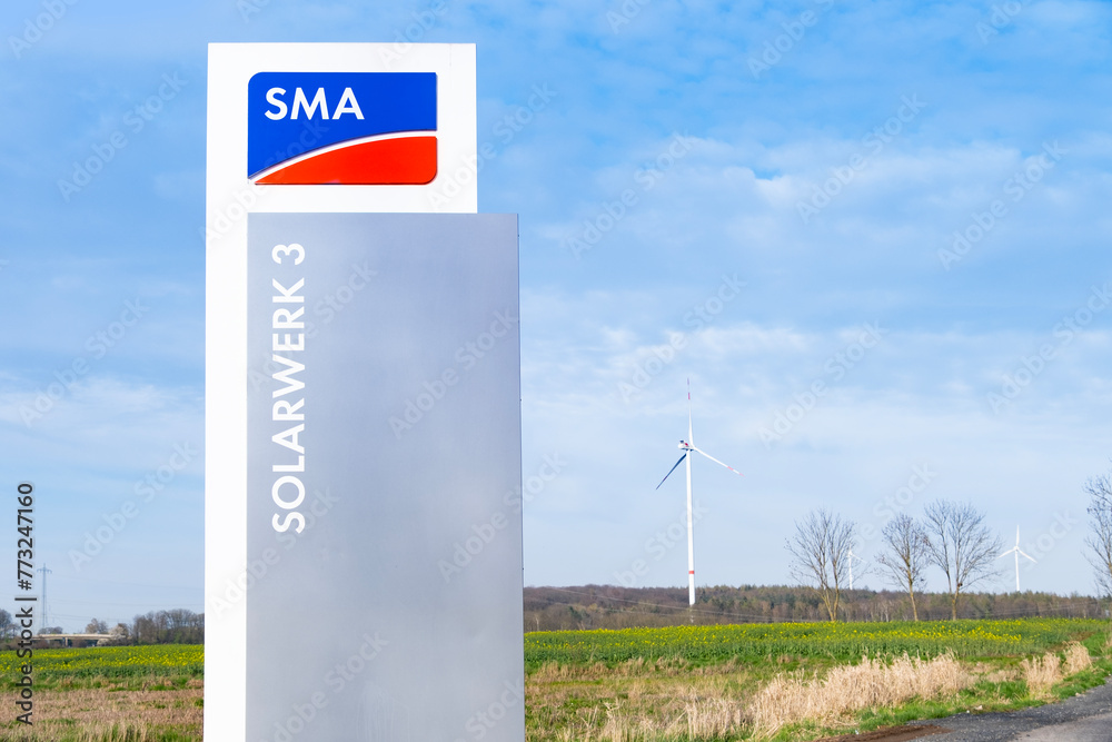 SMA company's logo, SMA Solar Technology AG, global manufacturer ...