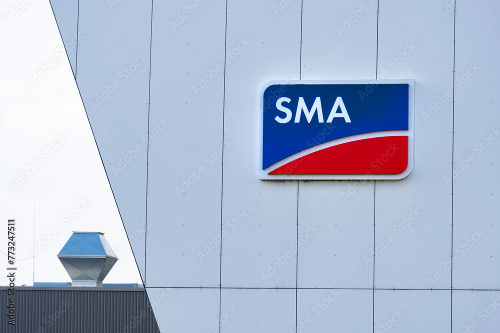SMA company's logo, SMA Solar Technology AG, global manufacturer ...