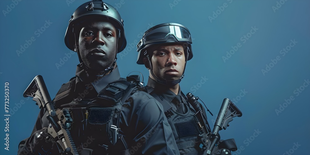 Two diverse police officers apprehend suspects with weapons leading to ...