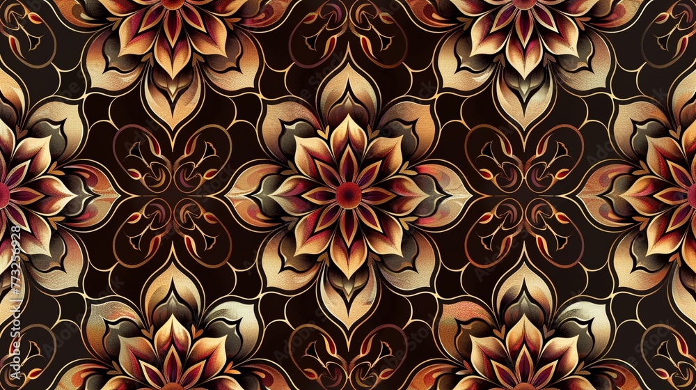 Royal Medallions Create a pattern featuring ornate medallion motifs in ...