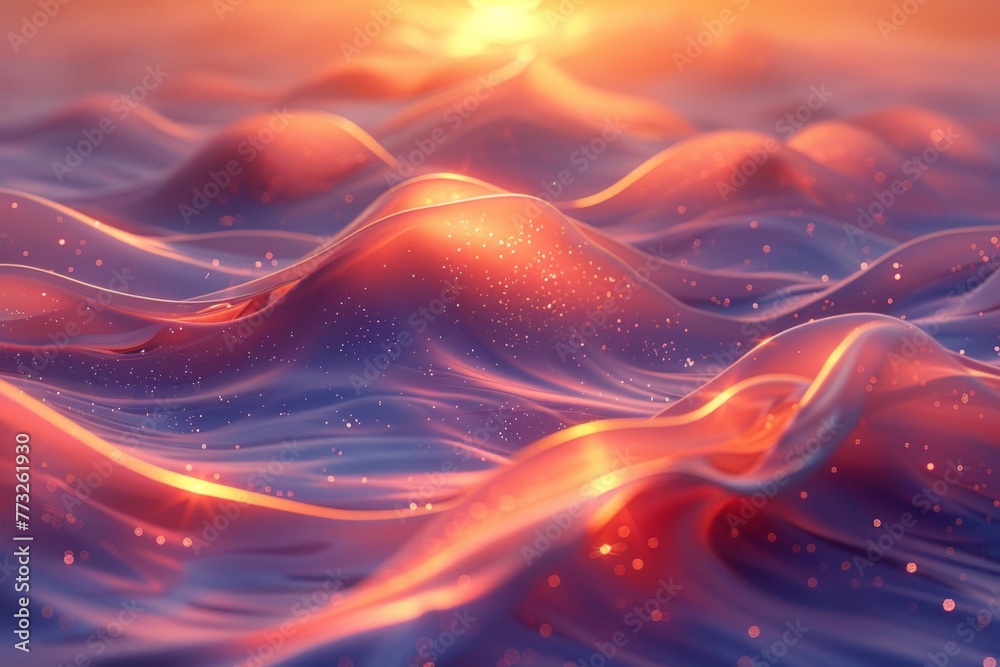 Silken sunset in june, Colors of June, abstract background with silk ...