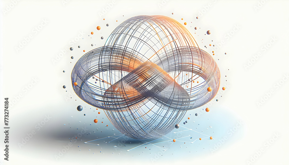 3d flat icon as Quantum Leap A digital grid visualizing the leap in ...