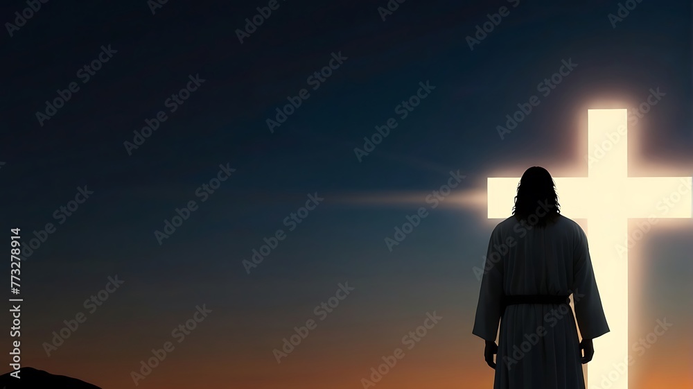 silhouette of a person, Jesus on the cross, Jesus on the cross, status ...